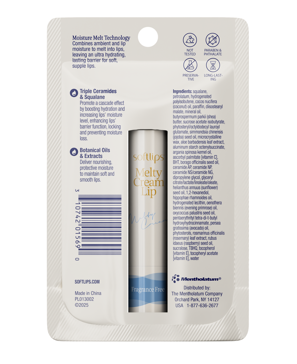 Melty Cream Lip Unscented – Softlips Lip Balm